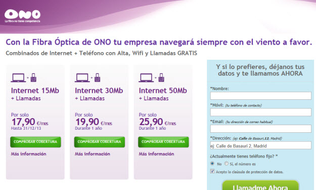Ofertas de fibra óptica para pymes 2013: pon en marcha tu negocio