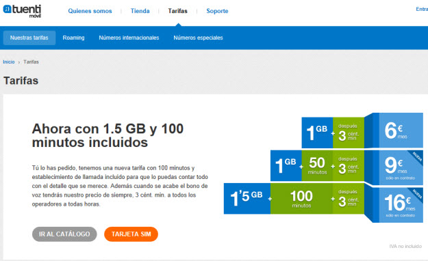 Comparativa tarifas móviles: planes de Amena, Yoigo y Tuenti