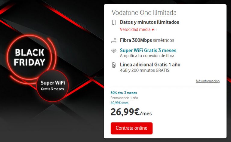 Black Friday Vodafone 2022: ofertas, promociones y descuentos